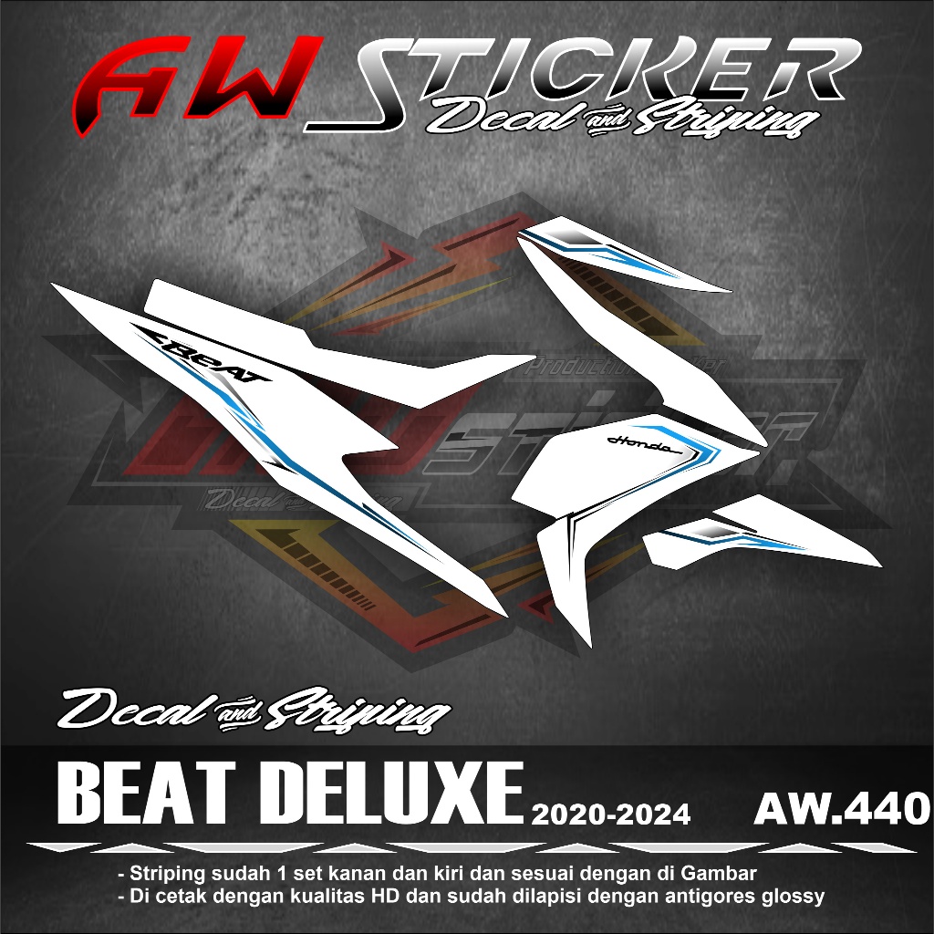 Jual Striping Transparan Beat Striping Beat Deluxe 2020 - 2023 Sticker ...