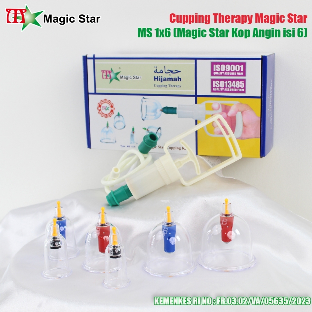 Jual Kop / Alat Bekam Magic Star isi 6 / Ms 6 / Hijamah Cupping Therapy MagicStar | Shopee Indonesia
