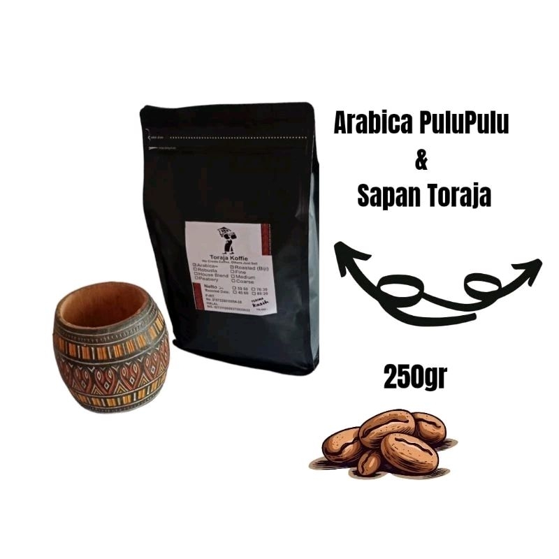 Jual Kopi Arabika Toraja Sapan Variety 250 gr Arabica PuluPulu Kopi ...