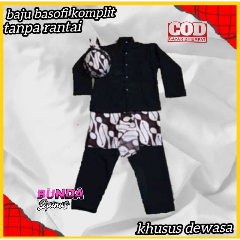 Jual BAJU BASOFI DEWASA KOMPLIT BLANGKON TANPA RANTAI BAJU CAK BAJU ...
