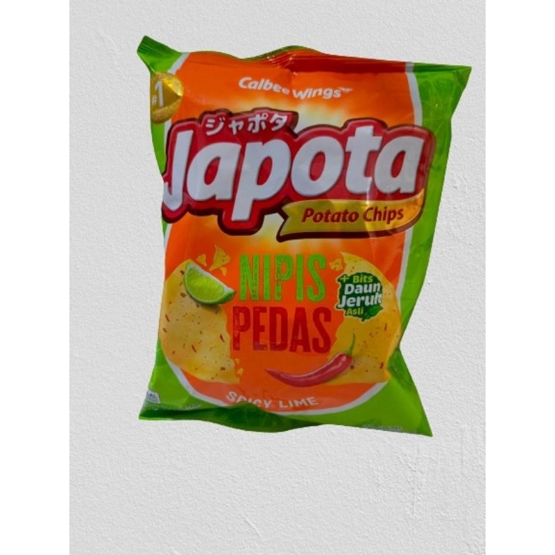 Jual Japota Potato Chips Nipis Pedas Spicy Lime 65gr | Shopee Indonesia