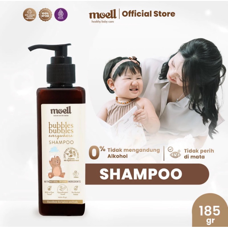 Jual MOELL Shampoo / Shampo Bayi & Anak / Shampoo Natural Organik SLS ...