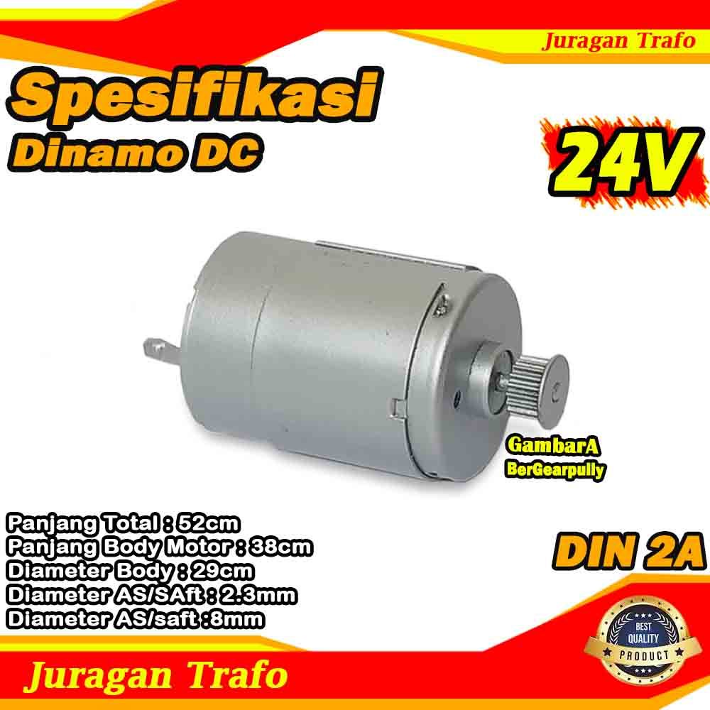 Jual Dinamo DC 24V Ber Kepala Gear / Generator listrik Bisa Untuk Media ...