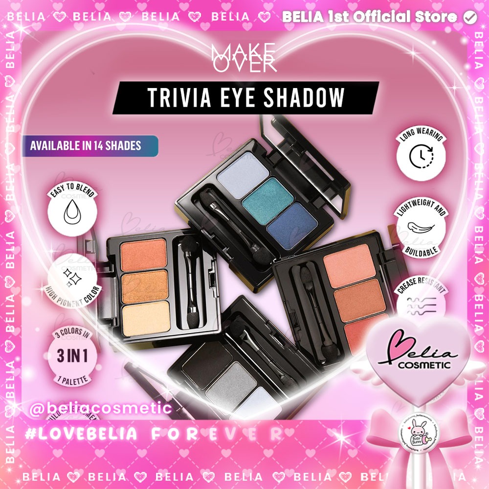Jual BELIA MAKE OVER Trivia Eye Shadow 6 g | EyeShadow Palette | Mudah ...