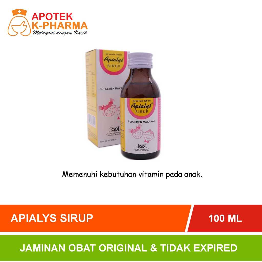 Jual Apialys Sirup Isi 100ml Obat Original Lapi | Shopee Indonesia