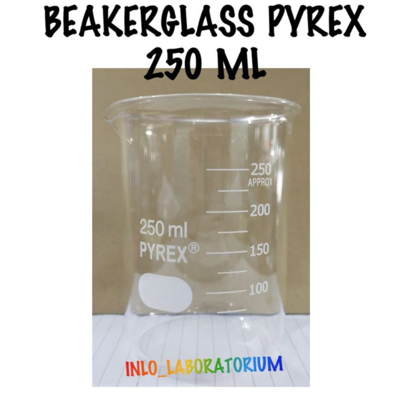 Jual Beaker Glass PYREX & IWAKI 250 ml/Beakerglass/Beaker/Beker/Gelas Kimia | Shopee Indonesia