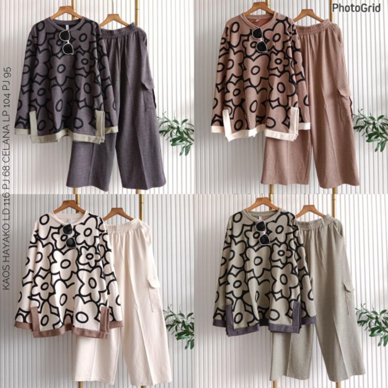 Jual IMP SETELAN CARGO KAOS KNIT HAYAKO PREMIUM #2956 | Shopee Indonesia