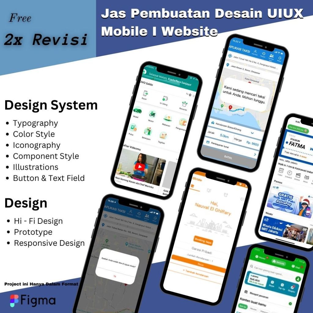 Jual Jasa Desain UI/UX Figma - Mobile | Website | Dashboard | Prototype ...