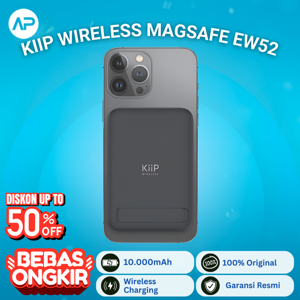 Jual KIIP WIRELESS POWER BANK MAGNETIC MAGSAFE 20W FAST CHARGING TYPE C PD | Shopee Indonesia