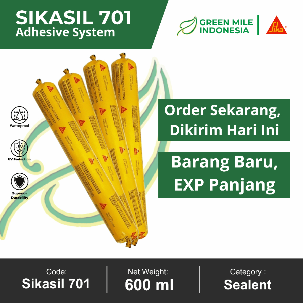 Jual SIKASIL 701 Silikon Sealant Netral Kaca & Aluminium Weathersealant ...
