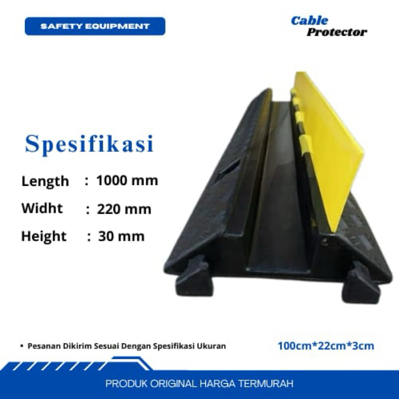 Jual SPEEDHUMP CABEL PROTECTION 1 LINE rubber speed hump 1000mm*220mm ...