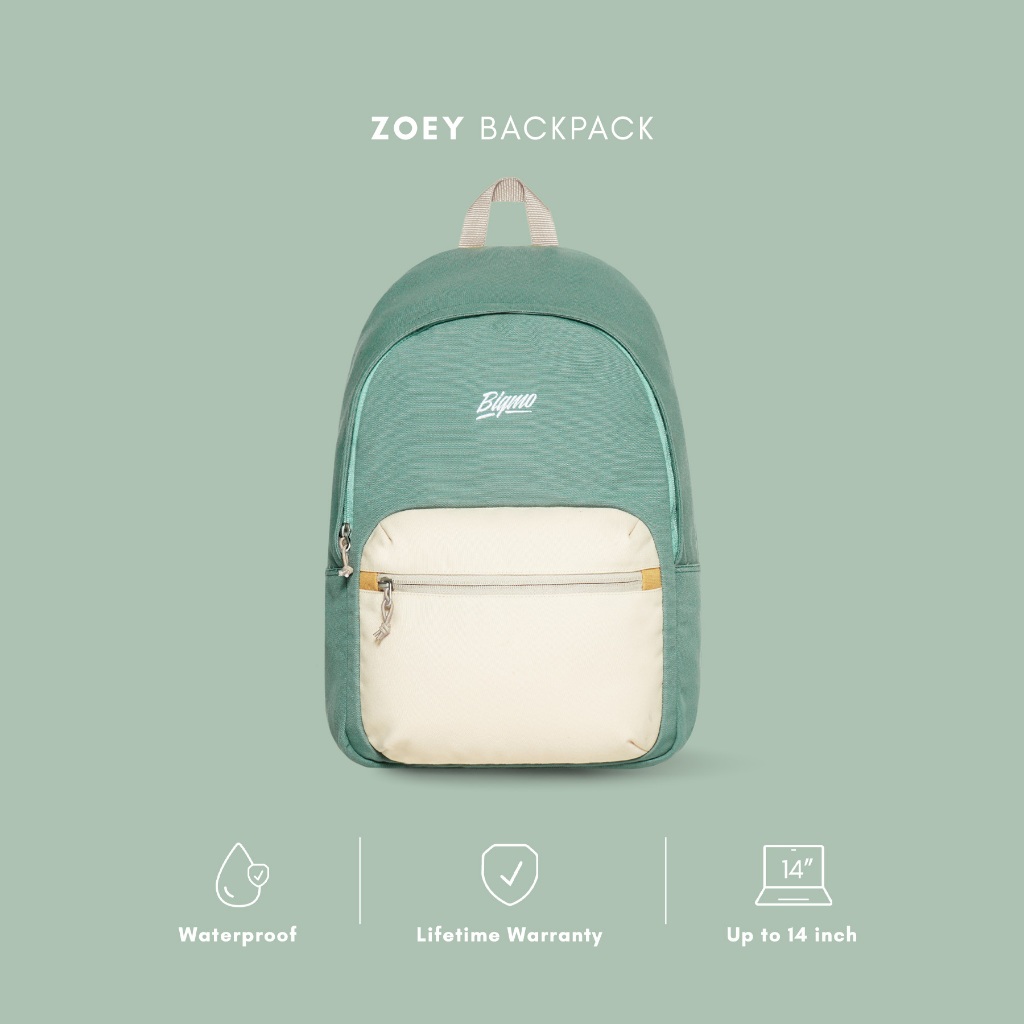 Jual Bigmo Tas Ransel Wanita Water Resistant Water Proof Zoey Minty ...