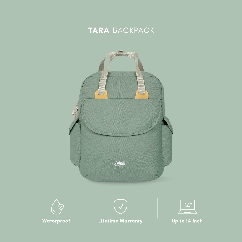 Jual Bigmo Tas Ransel Wanita Water Resistant Water Proof Tara Pistachio ...