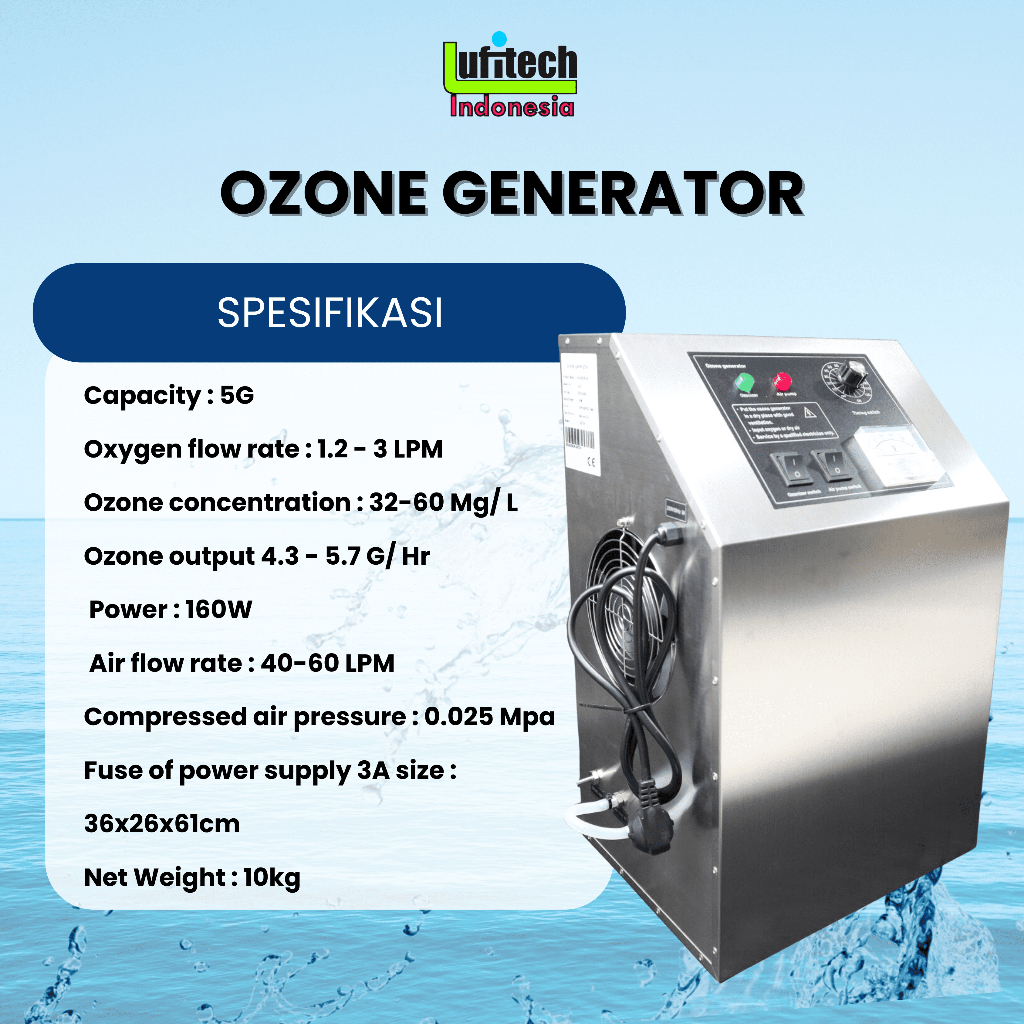 Jual Ozone Generator 5 Gram - 5G Mesin (O3) Ozone Generator | Shopee ...