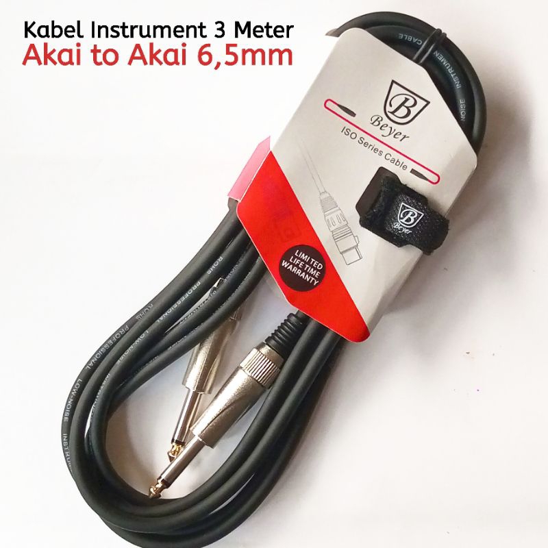 Jual Kabel Jack Gitar Kabel Instrument Beyer Iso100LU3 3 Meter | Shopee ...