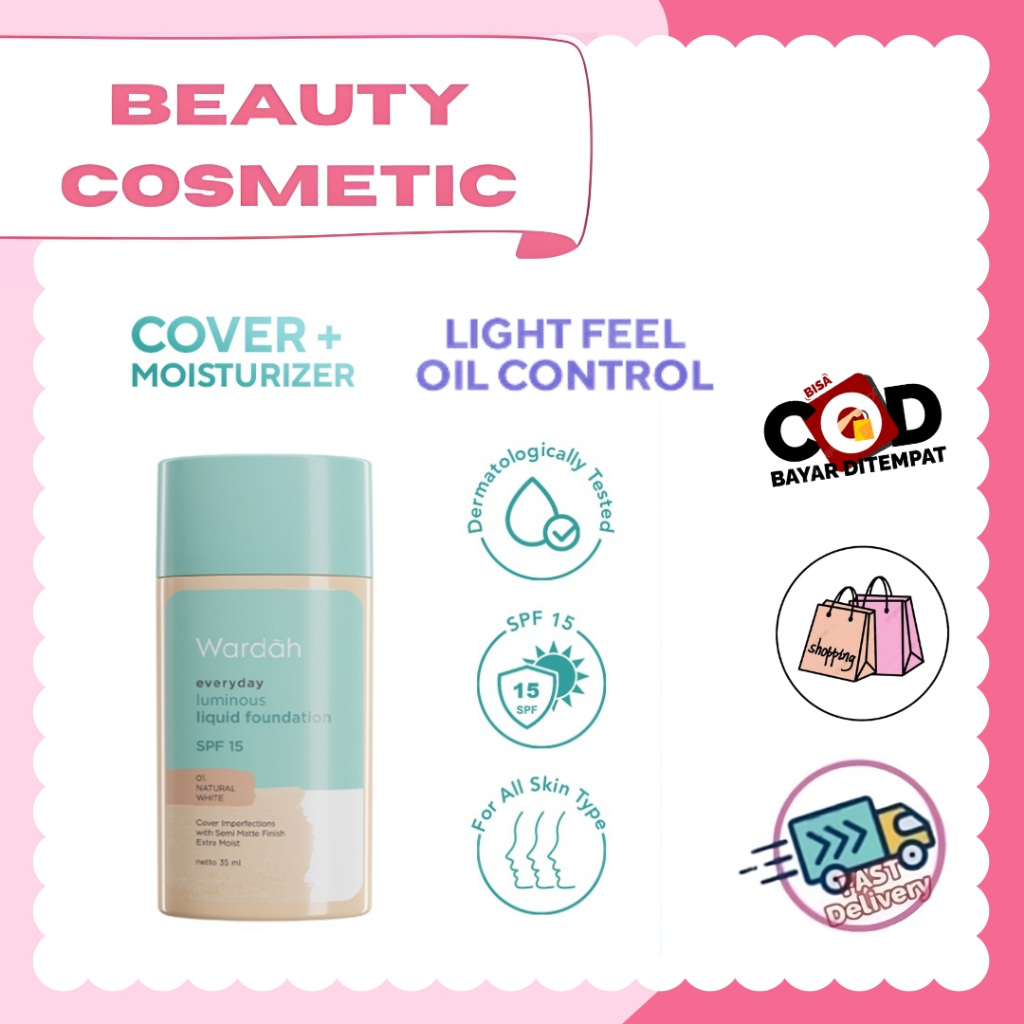 Jual Wardah Everyday Luminous Liquid Foundation | Shopee Indonesia