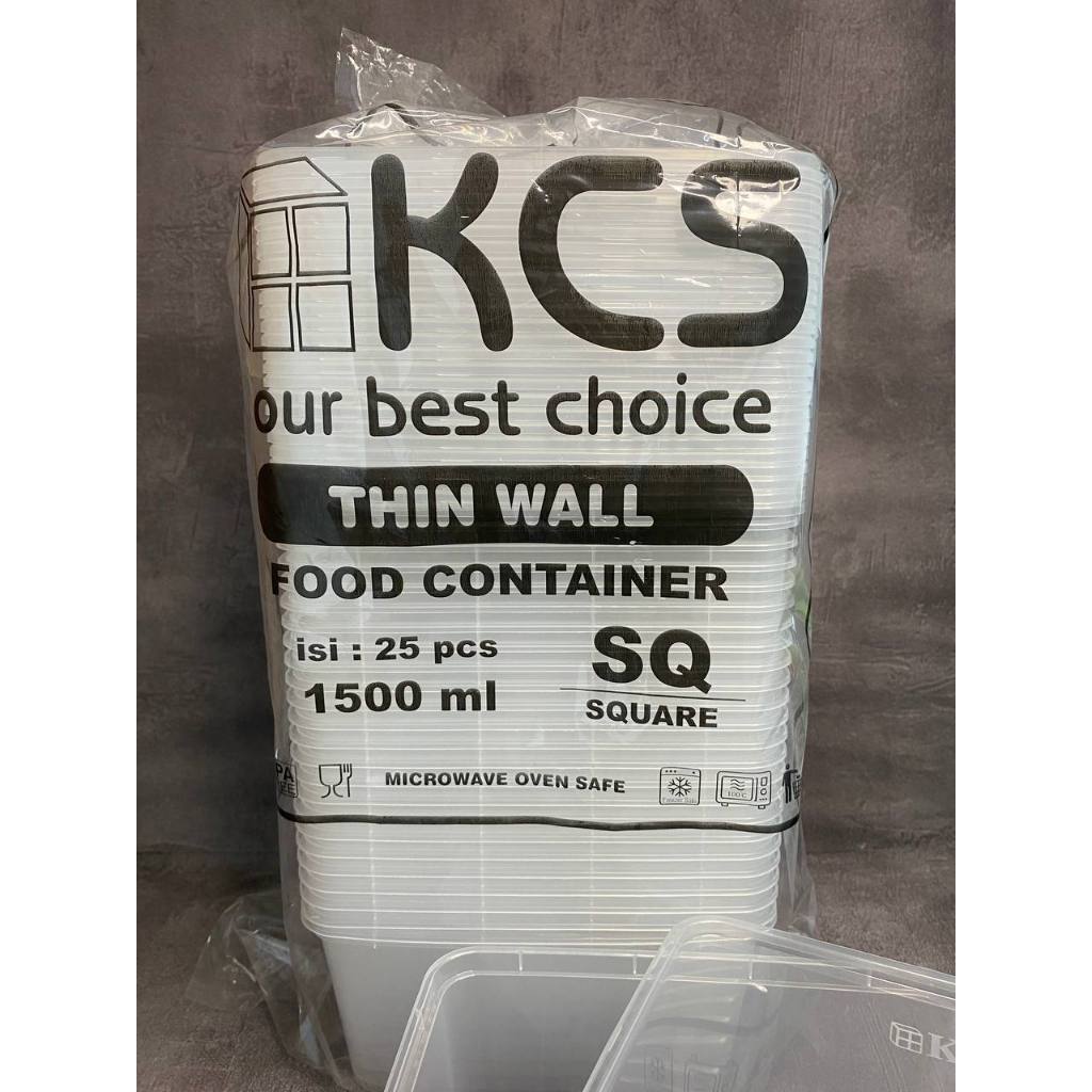 Jual THINWALL SQUARE 1500 ML | MERK KCS | Shopee Indonesia