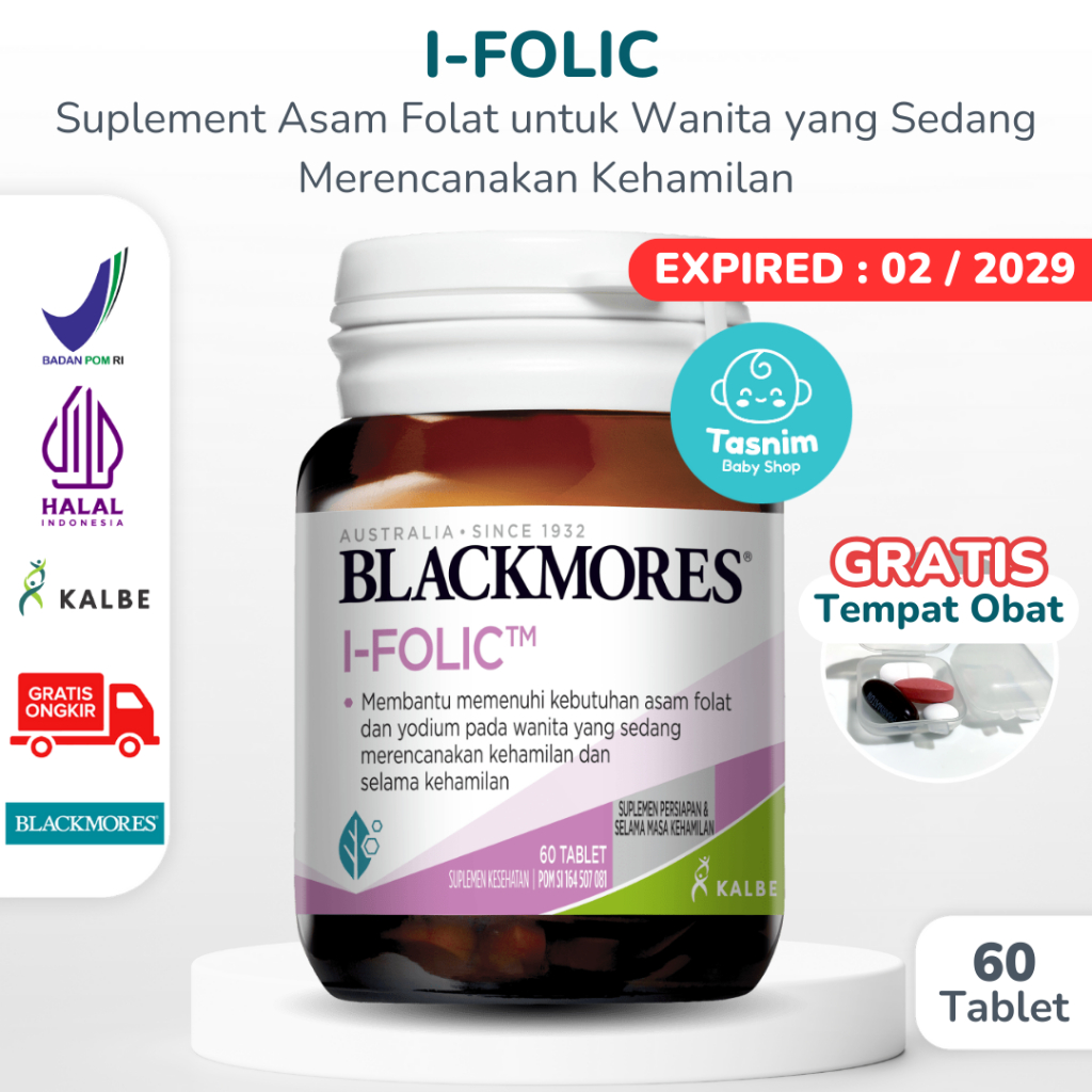 Jual TBS - Blackmores - I Folic Tabs - Kalbe 60 Tablet - BPOM - Halal ...