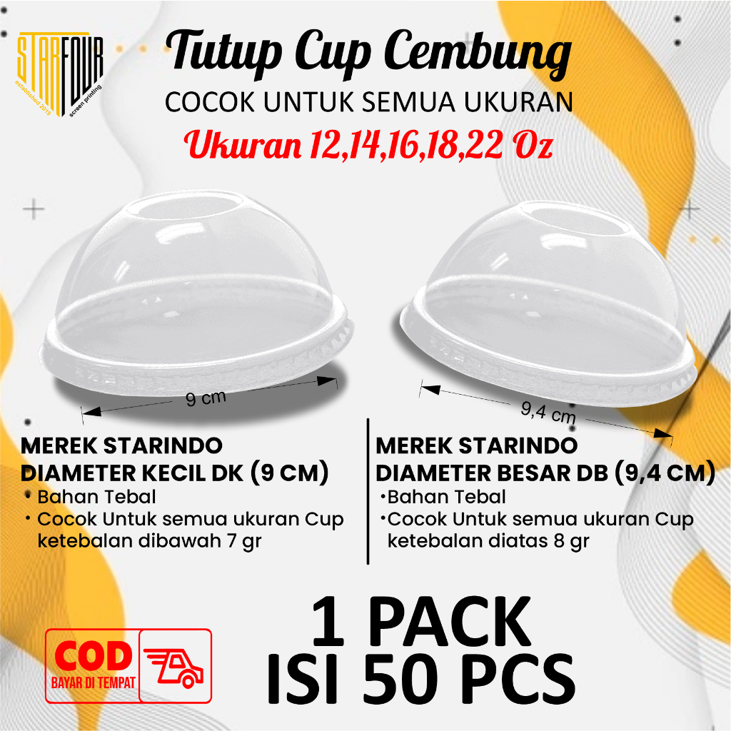 Jual Tutup Gelas Cup Merek Starindo,Bahan Tebal ,Cocok Untuk Semua ...