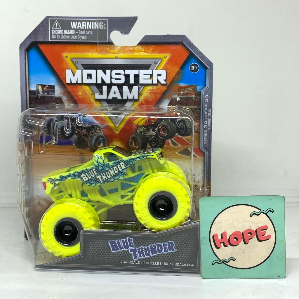 Jual Monster Jam S34 Blue Thunder Skala 64 Original Spin Master ...