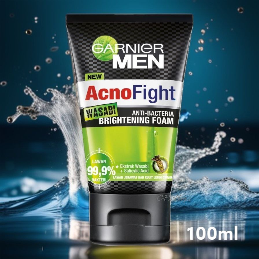Jual GARNIER Men Acno Fight Wasabi Anti-Bacteria Brightening Foam Skin ...