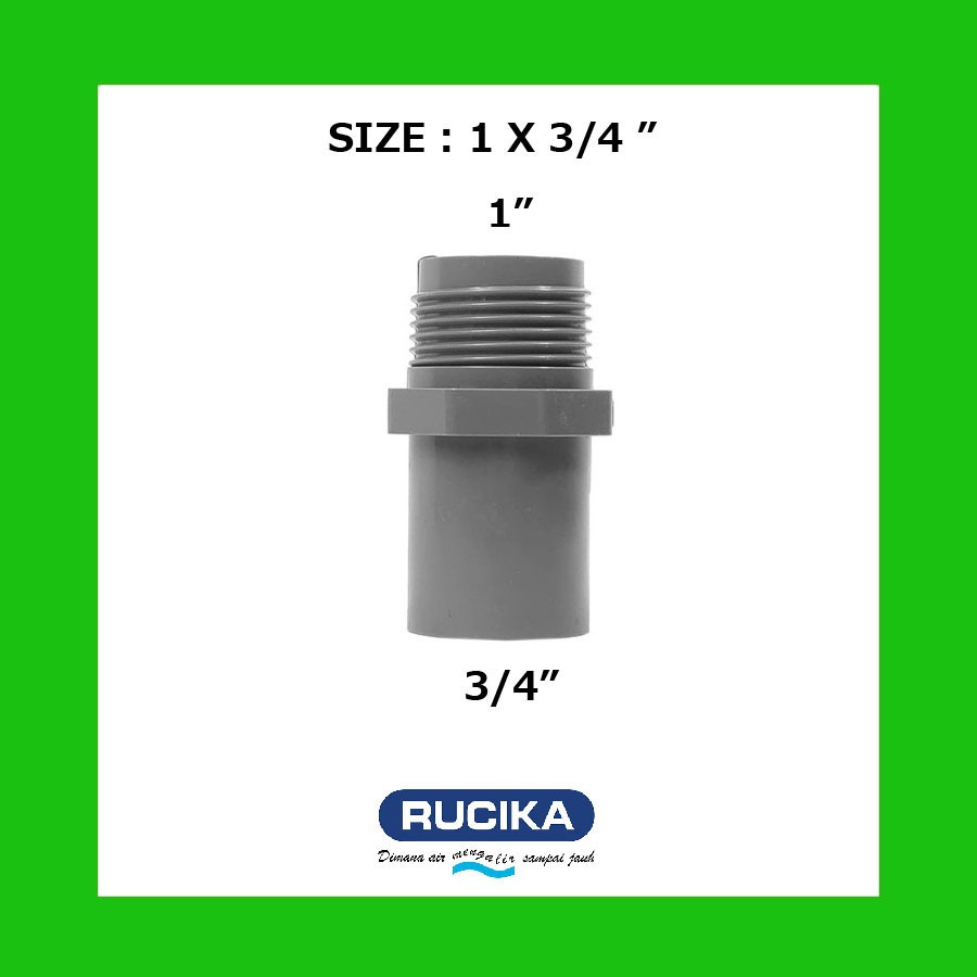 Jual Rucika Valve Socket / V Sok / Soc Soket Drat Luar Fitting PVC 1 x ...