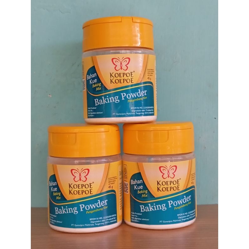 Jual Baking Powder Pengembang Kue Cap Koepoe-koepoe 45g | Shopee Indonesia