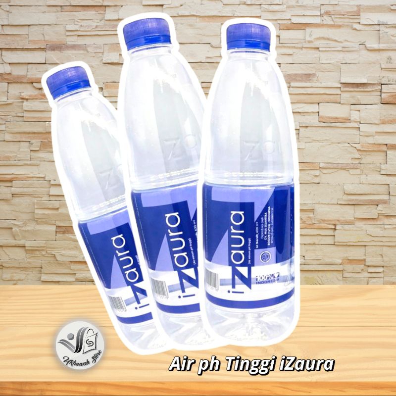 Jual Air minum ph tinggi iZaura 1 Dus 600 ml isi 12 botol Air Alkali ...