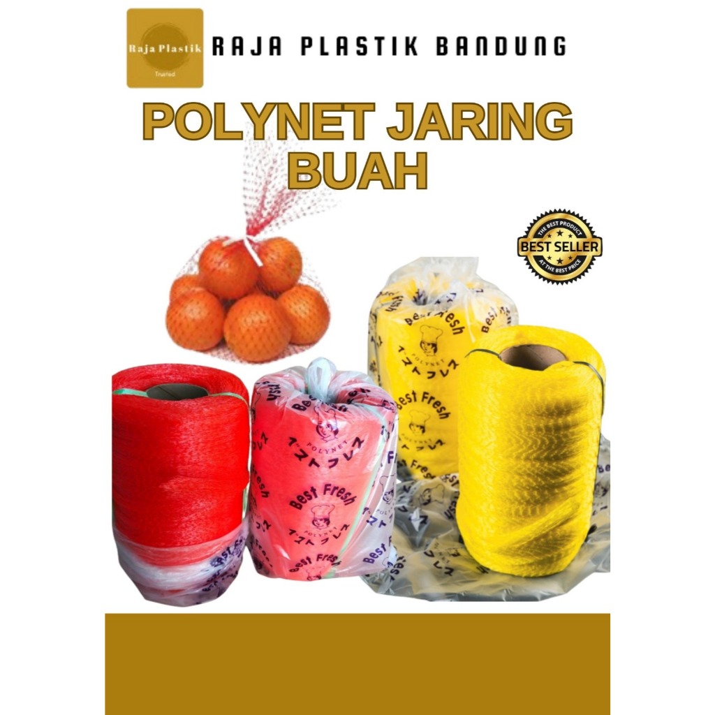 Jual POLYNET ROLL | JARING BUAH | BEST FRESH I 100 METER I WARNA MERAH ...