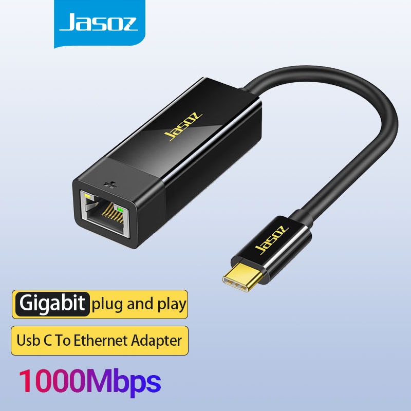 Jual Jasoz USB C to LAN RJ45 Adapter Gigabit Type C Network Adapter ...