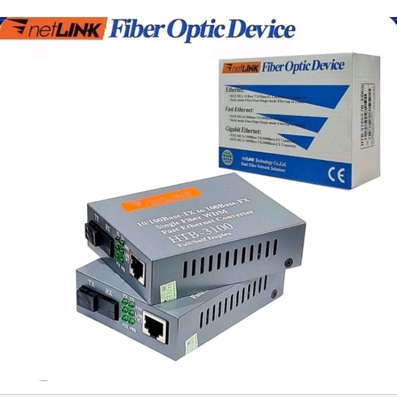 Jual FIBER OPTIC DEVICE HTB3100AB - 25Km NETLINK / FIBER OPTICAL MEDIA ...