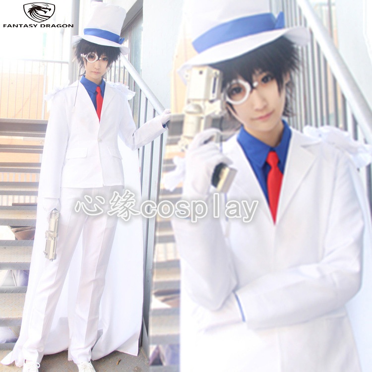 Jual Detective Conan cosplay Kaitou Kiddo cosplay costume and Kaitou ...