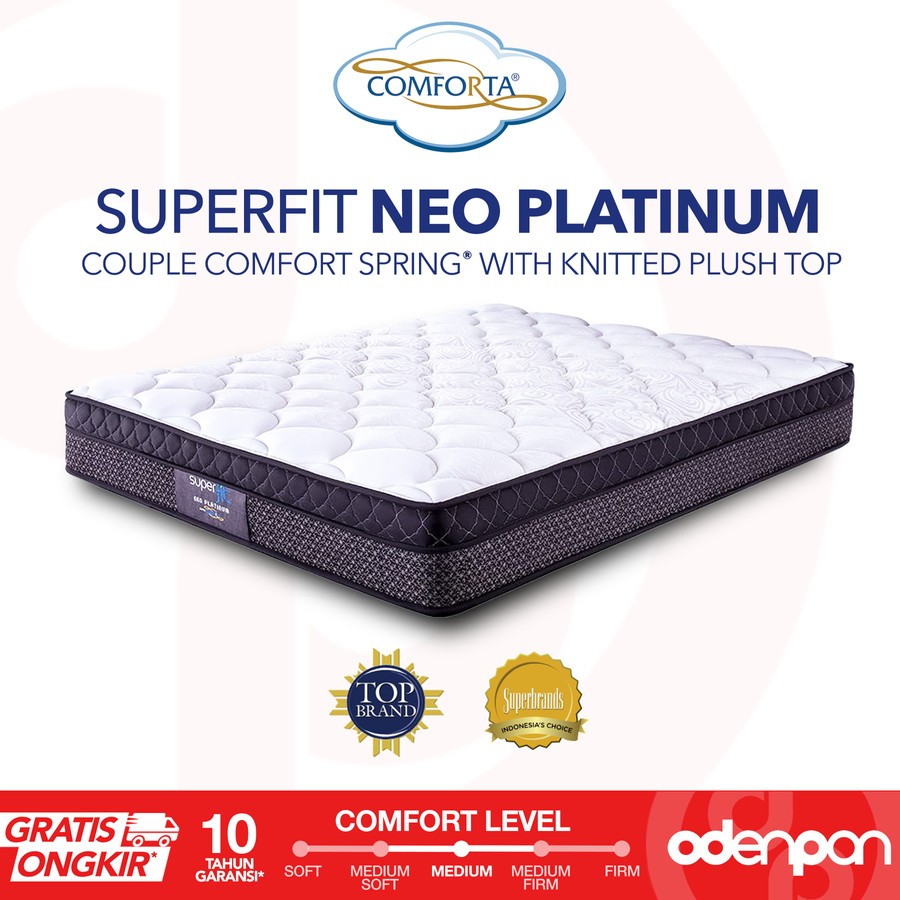 Jual COMFORTA SUPER FIT NEO PLATINUM Kasur Spring Bed Mattress Euro Top ...