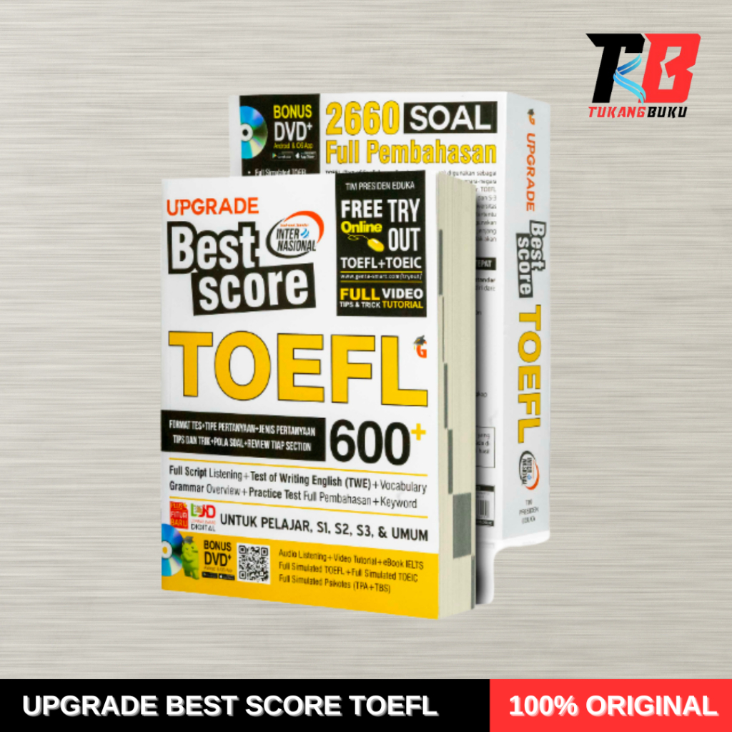 Jual BUKU TES TOEFL TOEIC UPGRADE BEST SCORE TOEFL 600+ | Shopee Indonesia