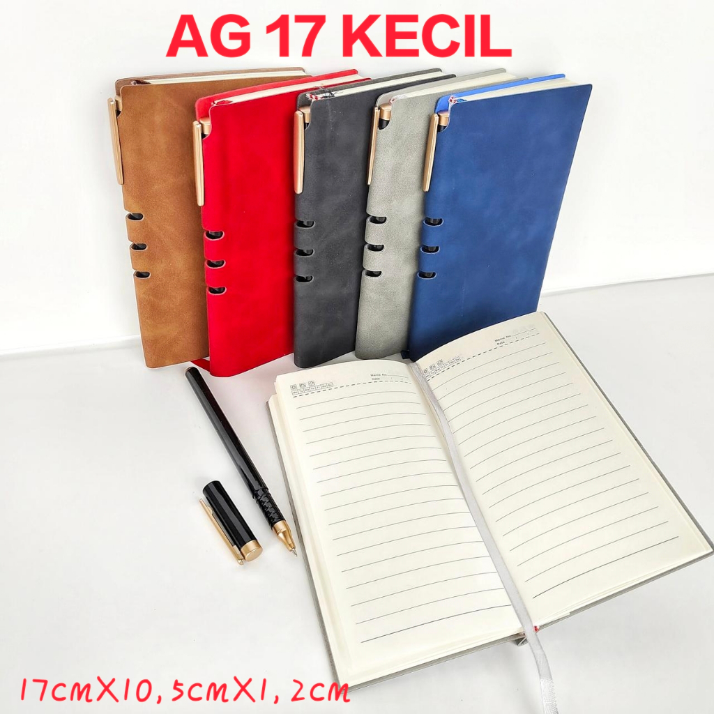 Jual ag 17 kecil, buku perusahaan, cover kulit, agenda kerja catatan ...