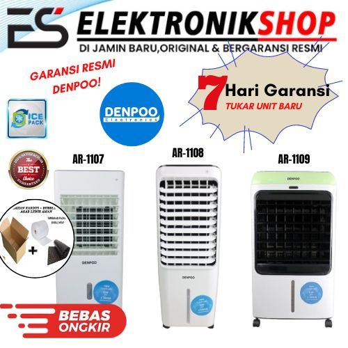 Jual DENPOO AIR COOLER PENYEJUK RUANGAN 12 LITER FREE GEL PENDINGIN ...