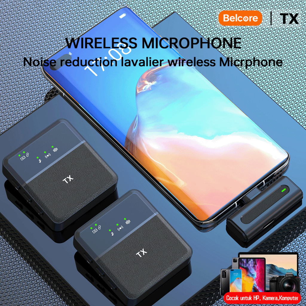 Jual S8 Wireless Microphone Professional Wireless 2 Mikrofon untuk HP ...
