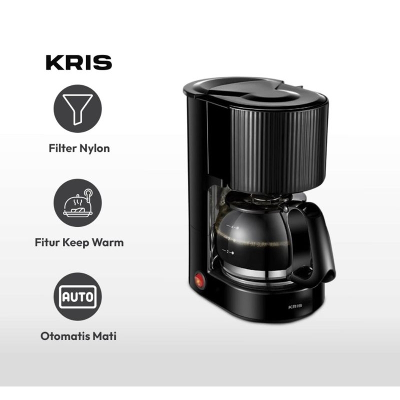 Jual Kris 650 Ml Drip Coffee Maker 5 Cup - Hitam Mesin Kopi Espresso ...