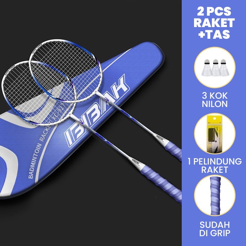 Jual 【Free Tas】 Raket Badminton Paket Komplit/ Raket Bulu Tangkis Isi 2 ...