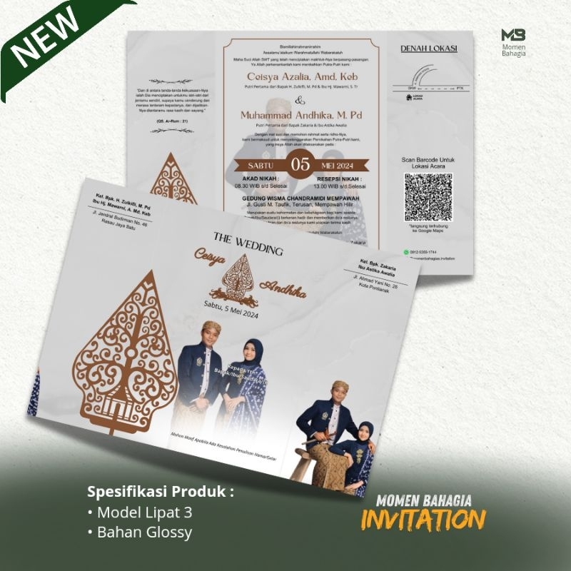 Jual Cetak Undangan Tema Adat Jawa Murah Cetak Sticker Cetak Label ...