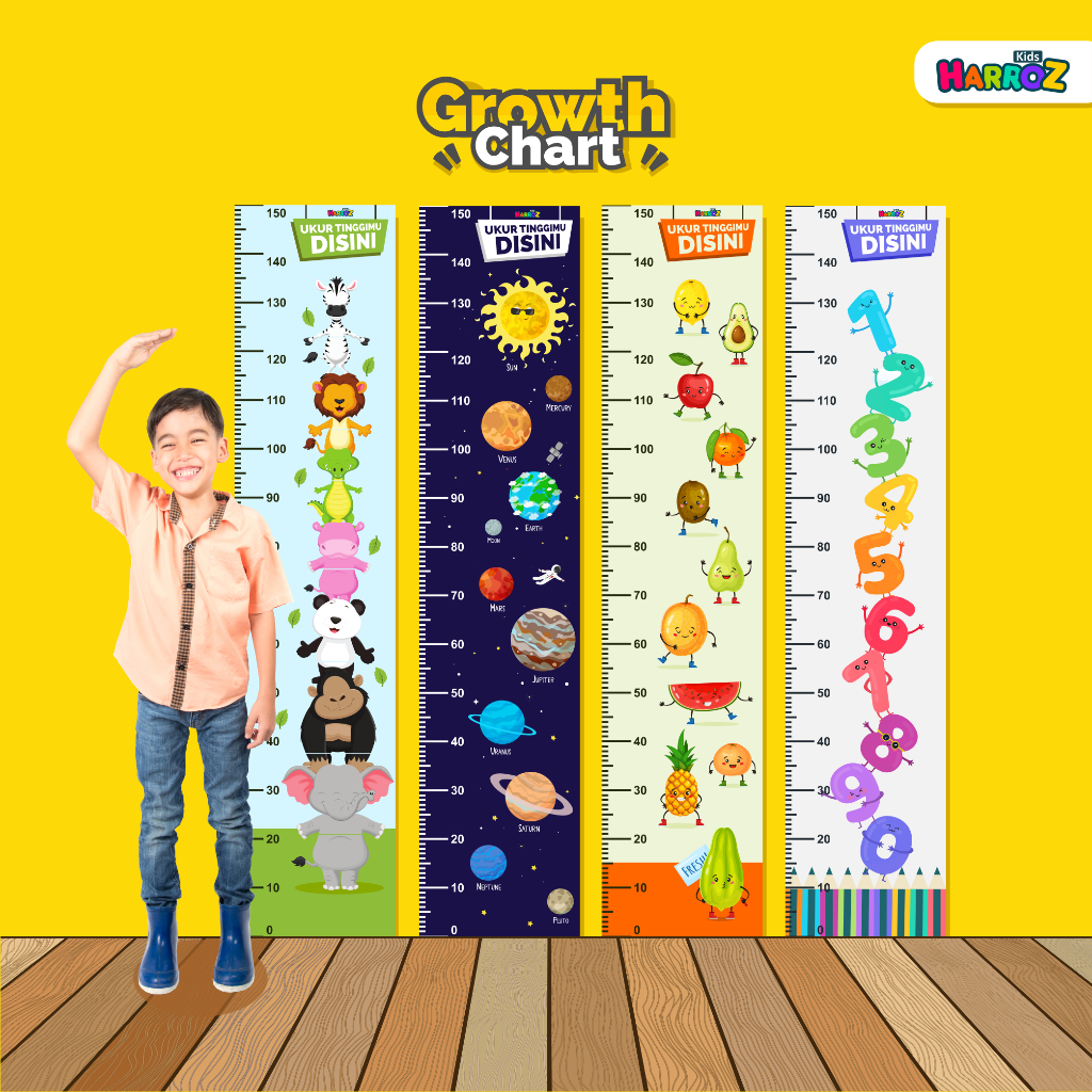 Jual Growth Chart Pengukur Tinggi Badan Anak + Perekat | Shopee Indonesia