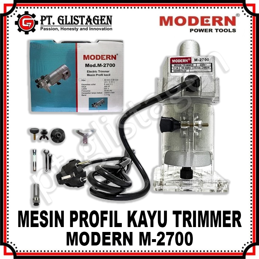 Jual MODERN M2700 Mesin Trimmer Profil Kayu Router Wood 6mm M-2700 ...