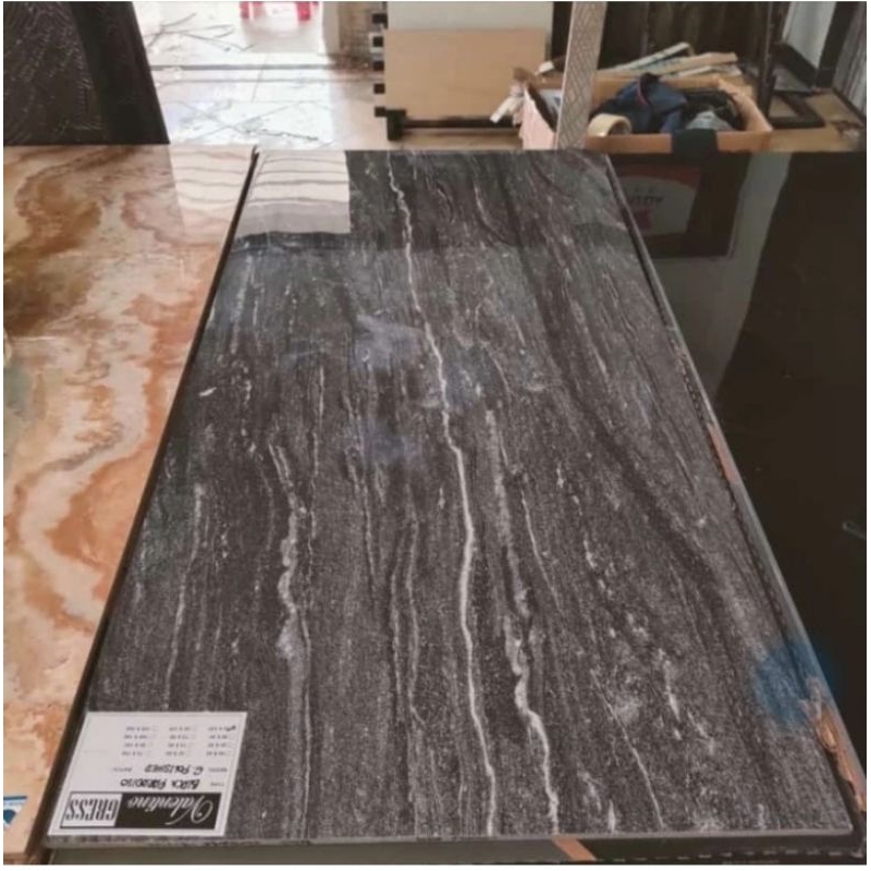 Jual granit lantai 60x120 granit teras hitam motif glossy | Shopee ...