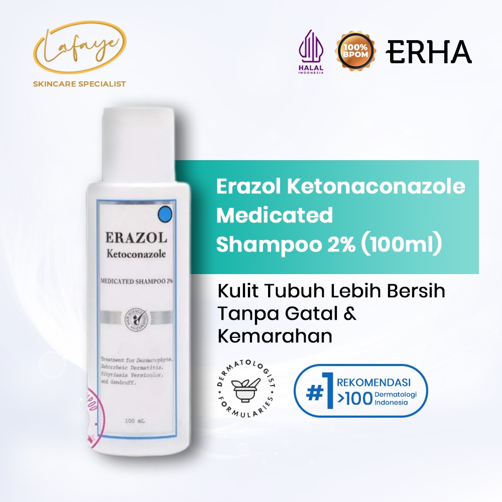 Jual ERHA Shampoo Ketombe ERAZOL Shampo - Atasi Dermatitis Seboroik ...