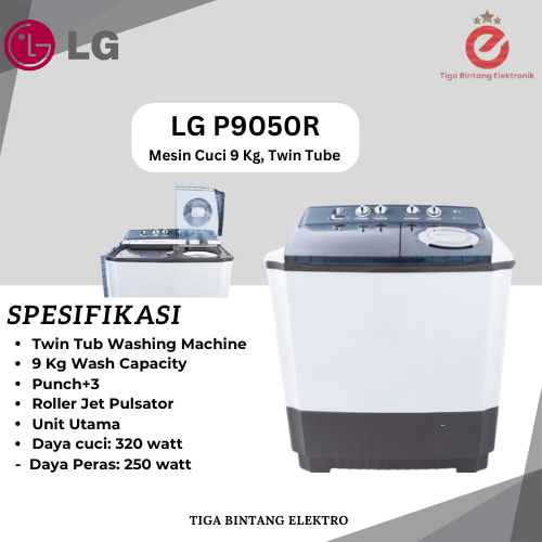 Jual Mesin Cuci 2 Tabung LG WP 9050R (9KG) | Shopee Indonesia