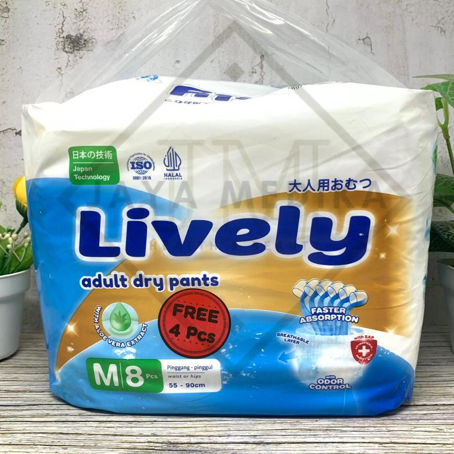 Jual Lively Popok Dewasa Celana Siang Malam - Adult Diapers Dry Pants ...