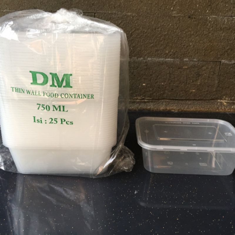 Jual Thinwall DM 750 ML REC - Persegi Panjang - DM CONTAINER BOX TEMPAT ...