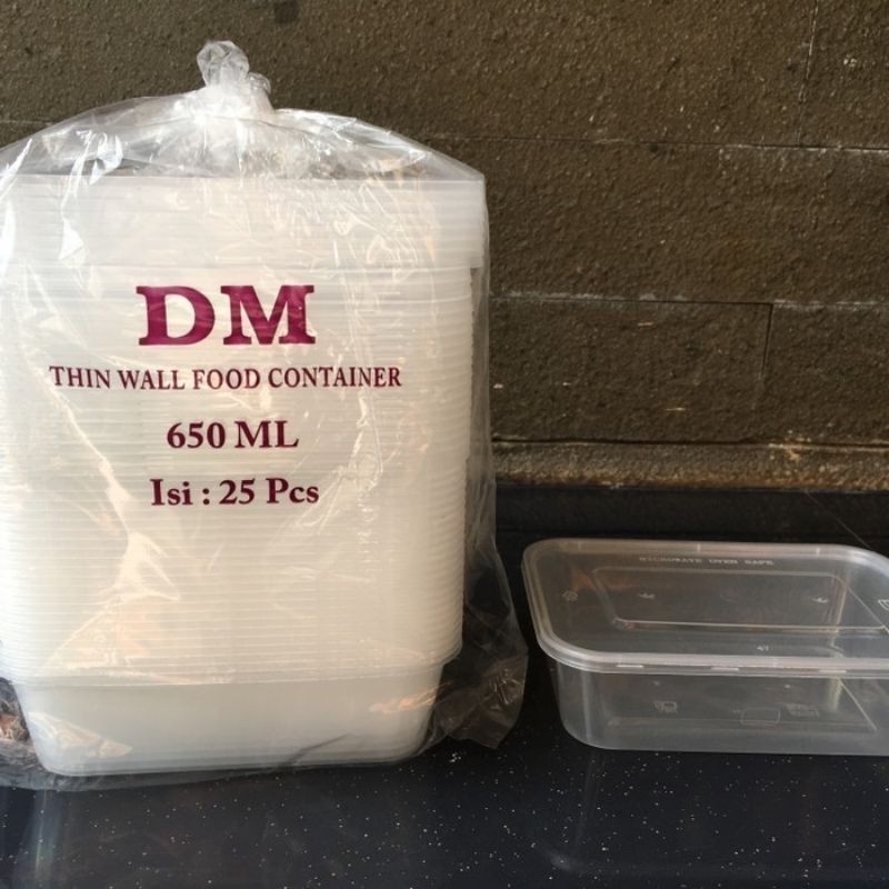 Jual Thinwall DM 500 ML REC - Persegi Panjang - DM CONTAINER BOX TEMPAT ...