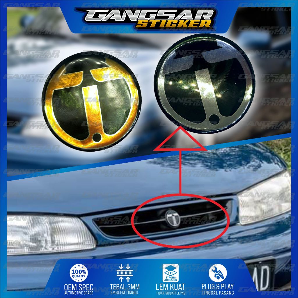 Jual emblem timbul grill timor / emblem timor bulat / emblem timor s515 ...