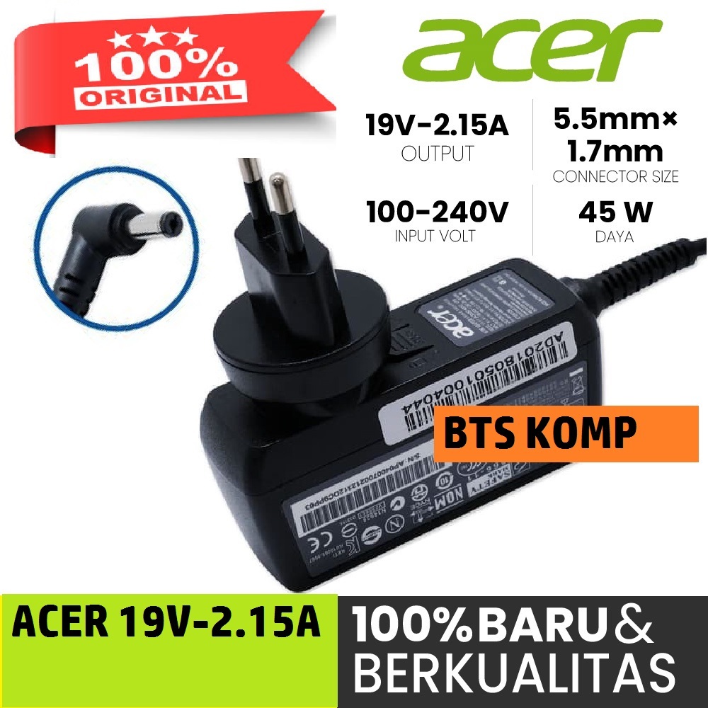 Jual Adaptor Charger Laptop Acer Aspire ES1-132 E3-111 E11-111 E3 E11 ORIGINAL | Shopee Indonesia
